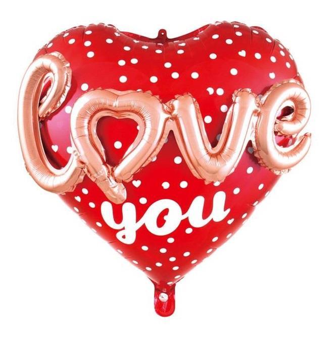3 Boyutlu Love Kalp Folyo Balon - İstanbul Toptan Ticaret