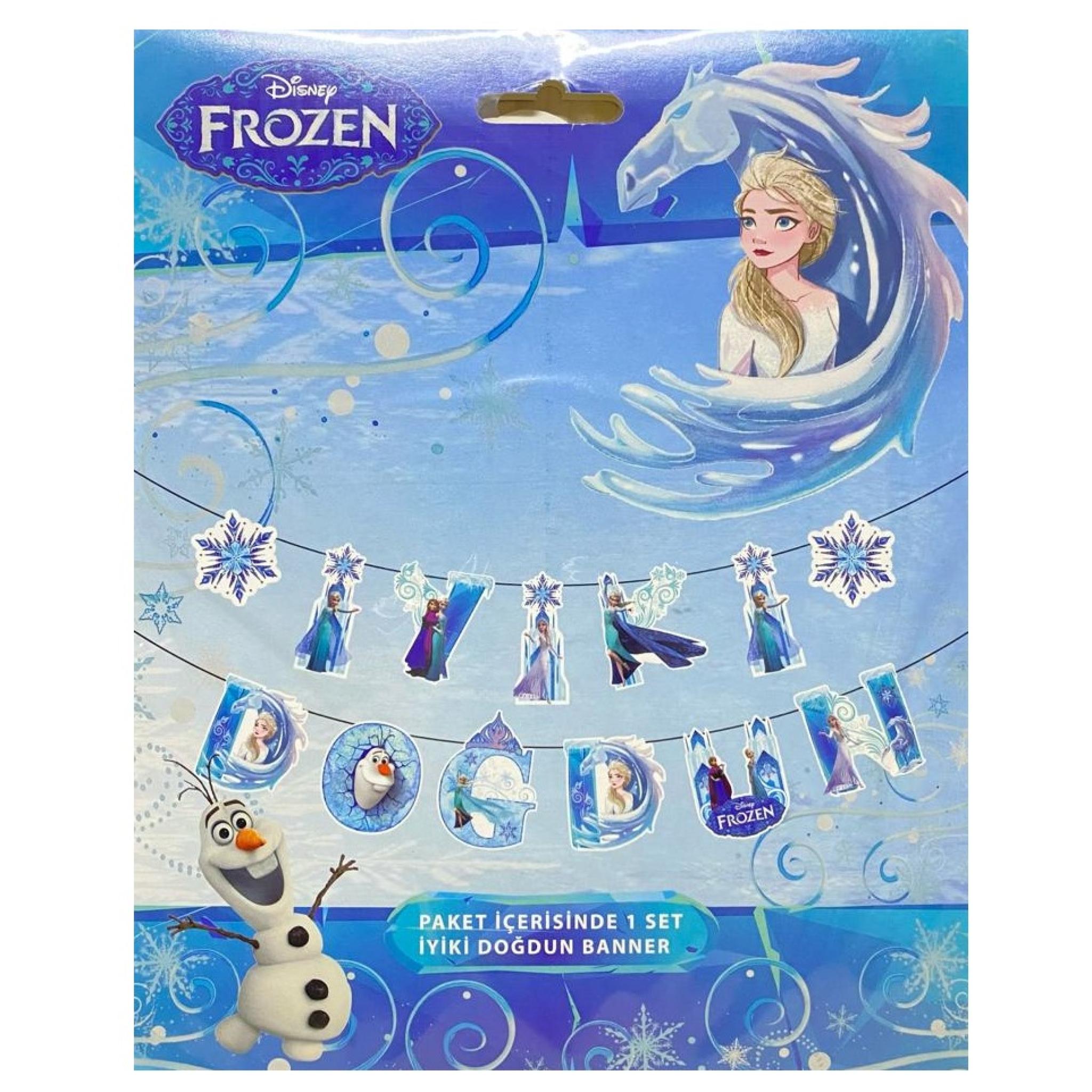 Frozen İyi Ki Doğdun Karakterli Uzar Yazı - İstanbul Toptan Ticaret