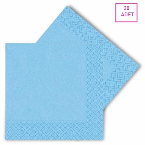 Toptan Peçete Mavi 20 Adet - İstanbul Toptan Ticaret
